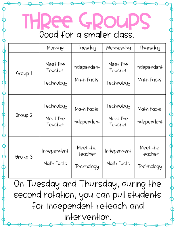 Math Center Schedules - That One Cheerful Classroom