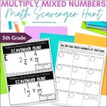 5th Grade Multiplying Mixed Numbers by Fractions Math Test Prep ...