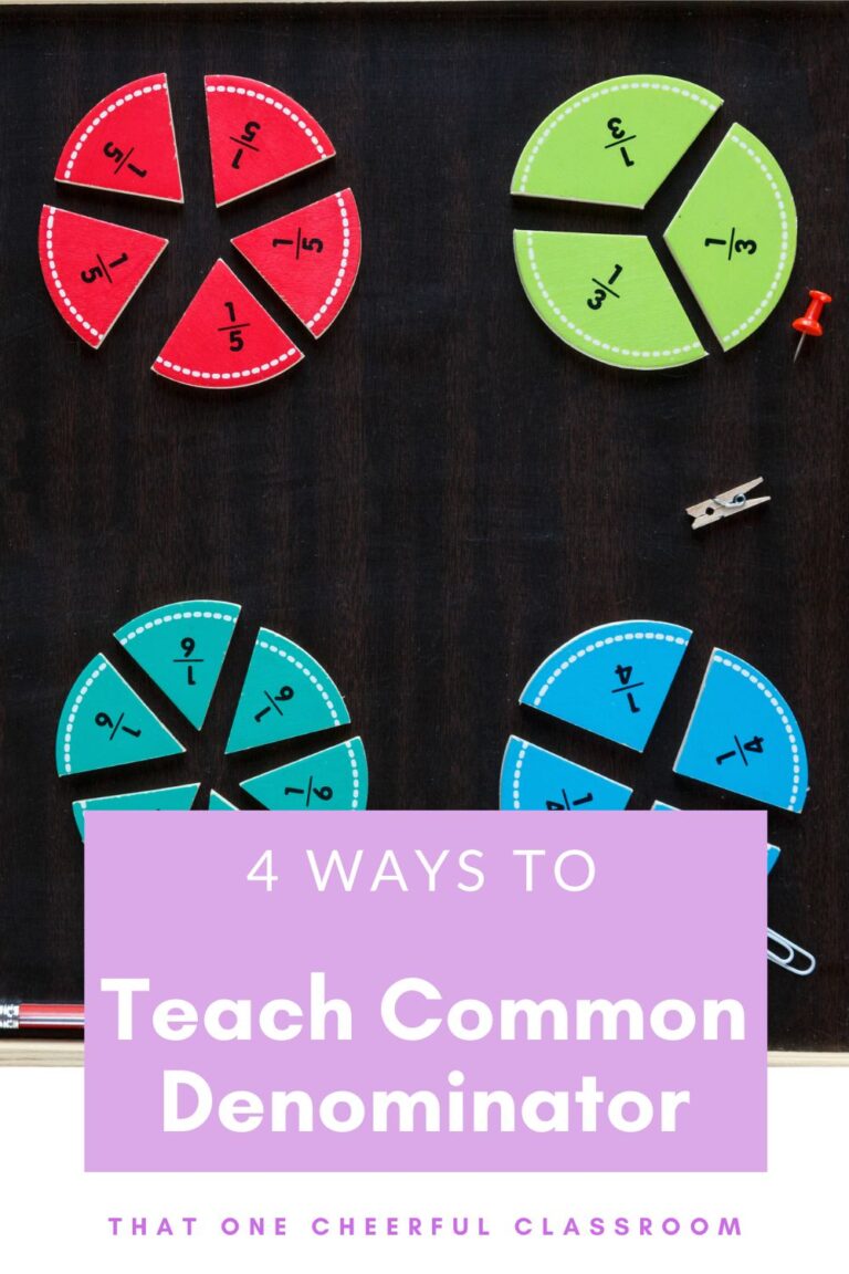 4 Ways How to Teach Common Denominator - That One Cheerful Classroom